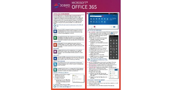 Office 365 Quick Reference Card - 30 Bird