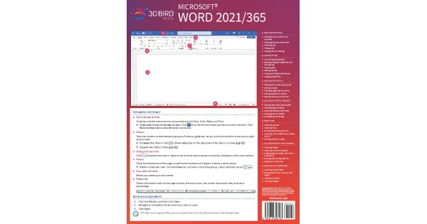 MS Word 2021/365 ShortTrack Training Card | 30 Bird